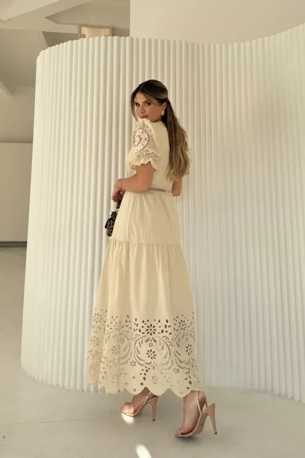 VESTIDO MANGA BORDADO ADELINE - Atacadíssima